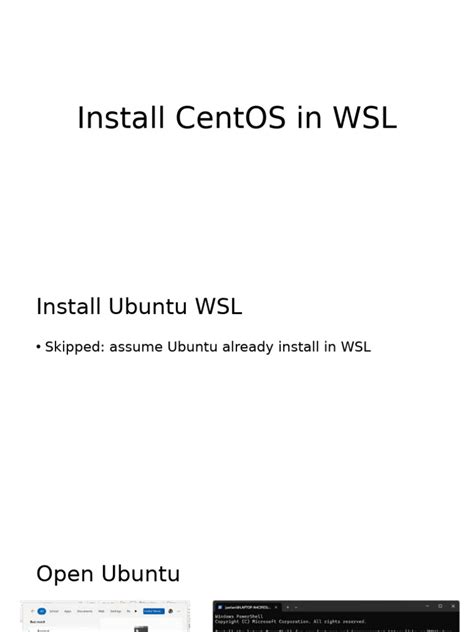 install centos in wsl pdf