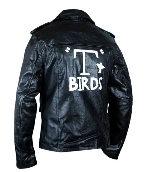Clearance John Travolta Grease Danny Zuko T Birds Jacket Feather Skin
