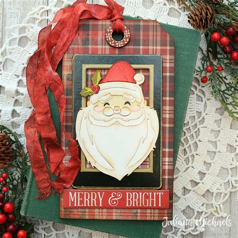 Santa Tag Tim Holtz Sizzix Christmas 17turtles Juliana Michaels