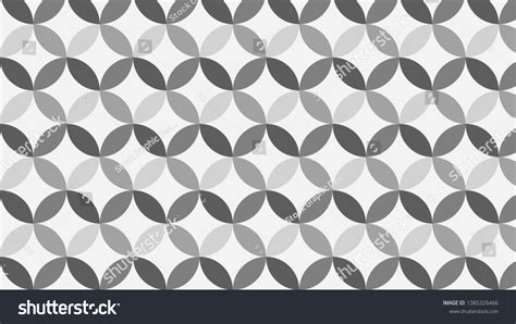 Grey Seamless Overlapping Circles Pattern Background Stock Vector Royalty Free