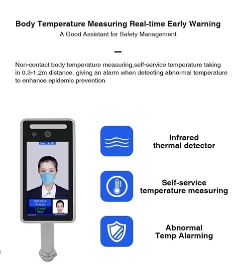 China 7 Face Recognition Digital Lcd Infrared Body Temperature Measurement Thermometer Time