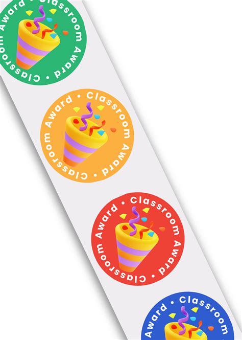 Classroom Award Stickers Doodle Education