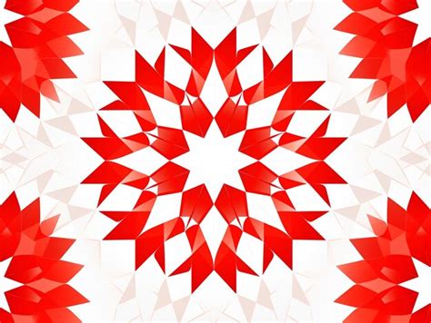 Premium Photo Red Geometric Structures Design White Background AI Generated