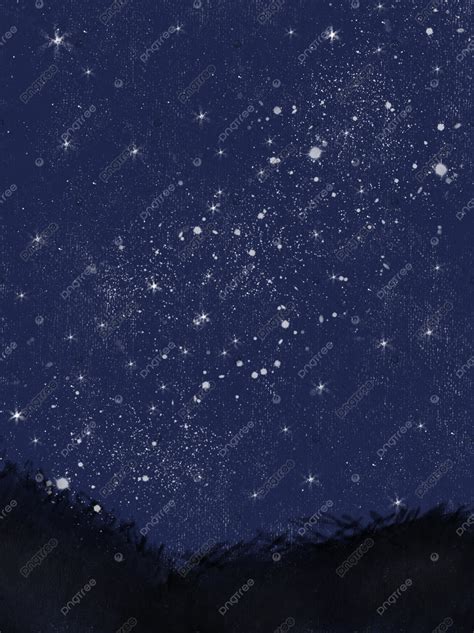 Original Starry Grass Bright Starry Sky Background Starry Sky Starry