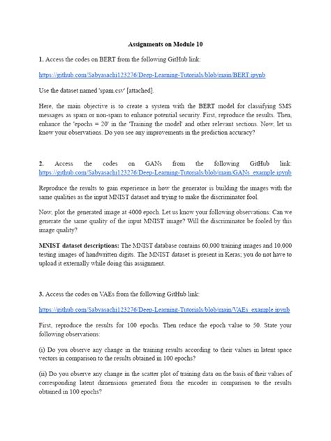 Assignments Module 10 Pdf Computational Neuroscience Applied