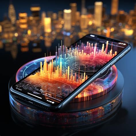 Premium Ai Image Application Of Smartphone With Business Graph And