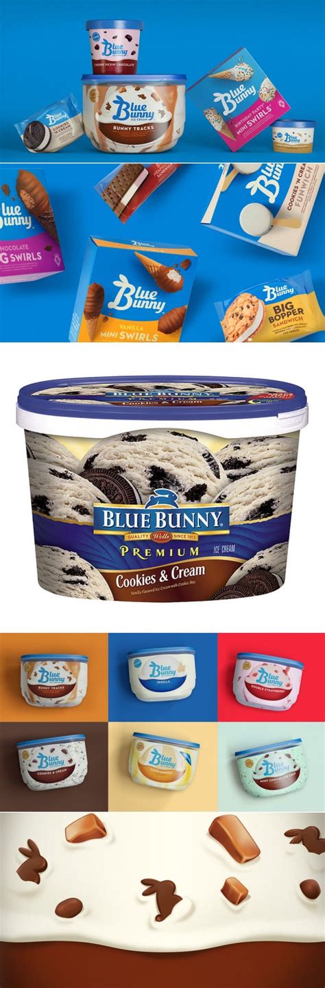 Blue Bunny Redesign Ice Cream Packaging Packaging Inspiration Ice