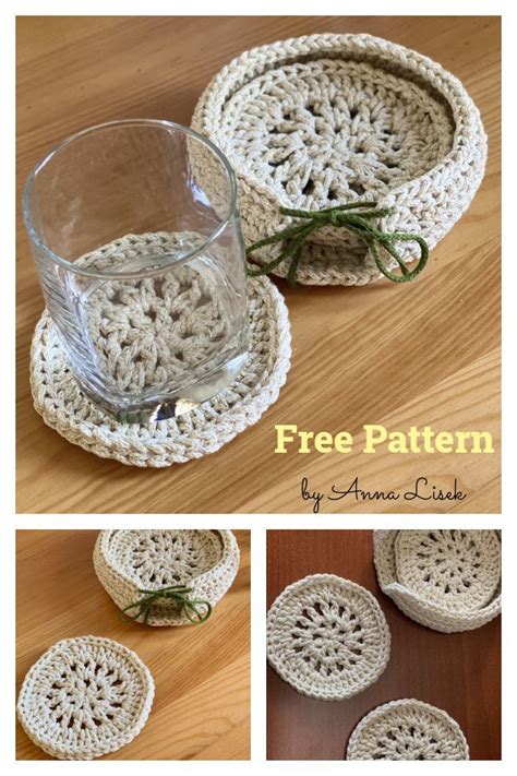 Spring Coaster Set Free Crochet Pattern Crochet Coaster Pattern Crochet Coasters Free Pattern