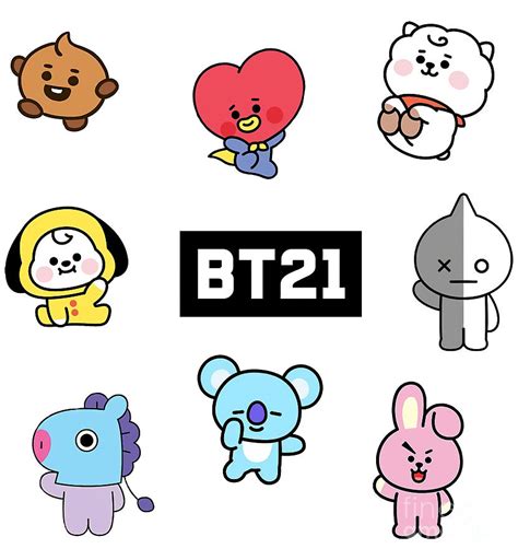 Bt21 Characters Digital Art By Roberto A Oxford Fine Art America