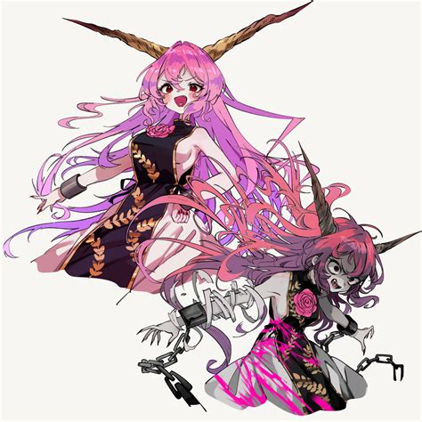 Anderson M0311 Ibaraki Douji Touhou Touhou Highres 1girl Black Nails Blush Breasts