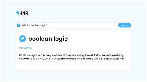 Boolean Logic Hnr Tech