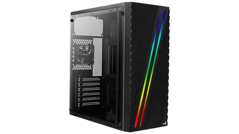 Корпус Aerocool Streak-A-BK-v1 черный без БП ATX 1x80mm 2xUSB2.0 1xUSB3 ...