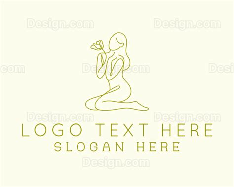 Sexy Floral Female Body Logo