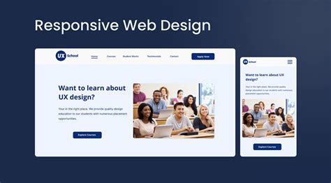 Ux School Responsive Web Design Ui Design On Behance
