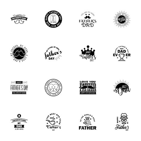 عيد الأب 16 شعارات خطية سوداء بابا شارات أزرق Png والمتجهات للتحميل مجانا