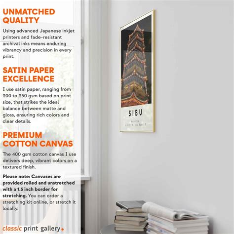 Sibu Poster Colorful Print Sibu Wall Art Sibu Photo Decor Sibu T