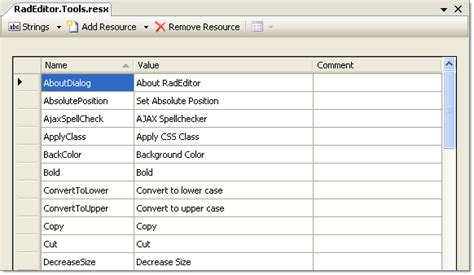 Telerik Web Forms Editor Accessibility And Internationalization Localization Create A New