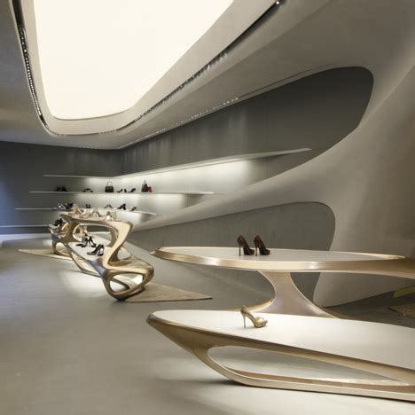 Zaha Hadid S Boutique For Stuart Weitzman Opens In Hong Kong