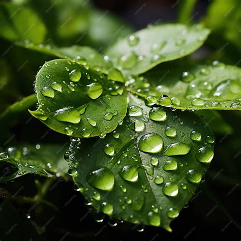 Premium Ai Image Large Lovely Drips Of Translucent Rain Water