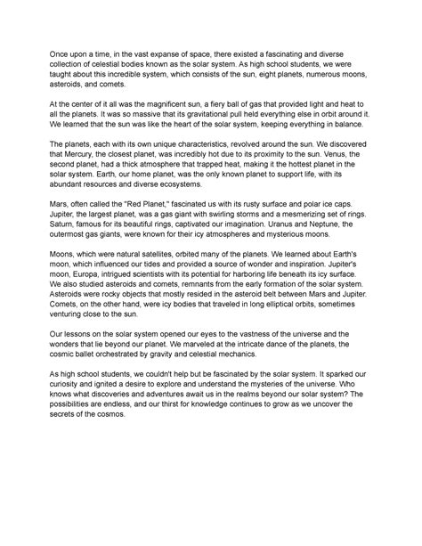 Solor System Hand Righting And Notes Were Being Used In This Essay