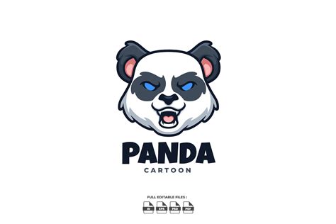Panda Cartoon Logo Graphic By Ajiwaluyo88 · Creative Fabrica