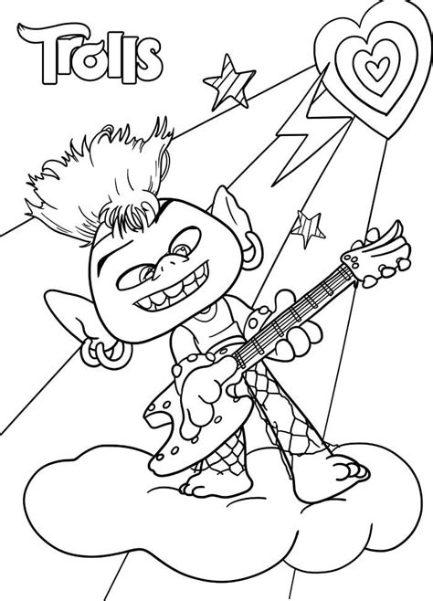 Trolls Tegneserie Fargeleggingsside Last Ned Skriv Ut Og Fargelegg