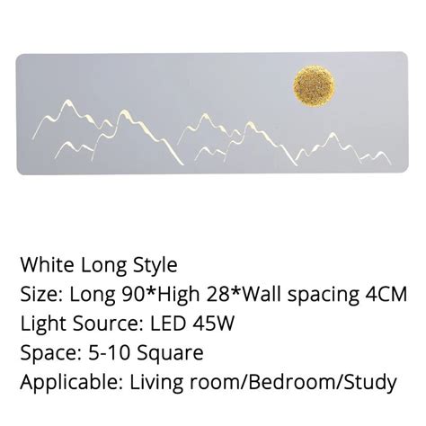 Mav Bedside Tv Background Rectangle Led Wall Lamps Warmly Lights