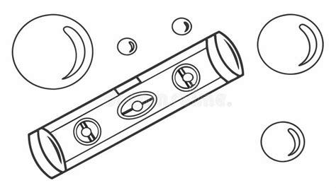 Spirit Level Tool With Bubbles Measurement Vector Design Generative Ai