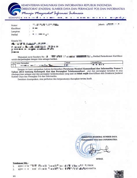 Indonesia Exemption Letter 鑫楷認證有限公司