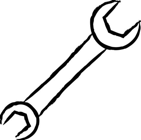 Spanner Hand Drawn Vector Illustration 32182899 Vector Art At Vecteezy