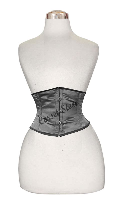 Heavy Duty Steel Boned For Womens Tight Lacing Under Bust Satin Corset