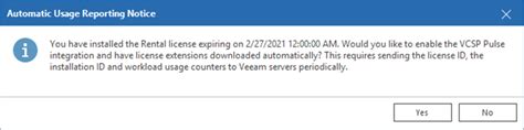 Automatic License Key Update Veeam Rental Licensing And Usage Reporting Reference Guide