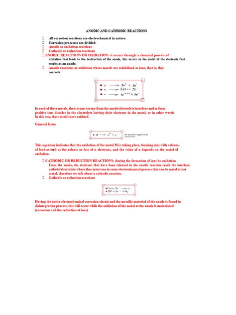 Anodic And Cathodic Reactions Pdf