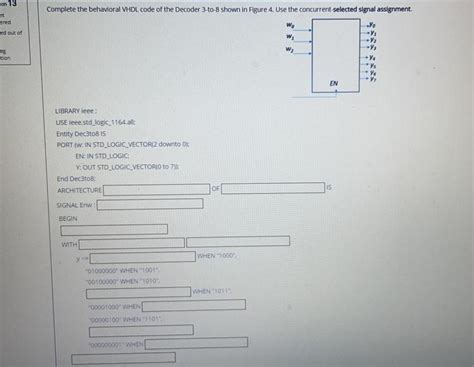 Solved On 13 Complete The Behavioral Vhdl Code Of The