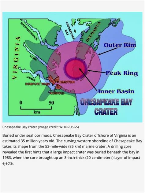 Map Of Impact Crater In Chesapeake