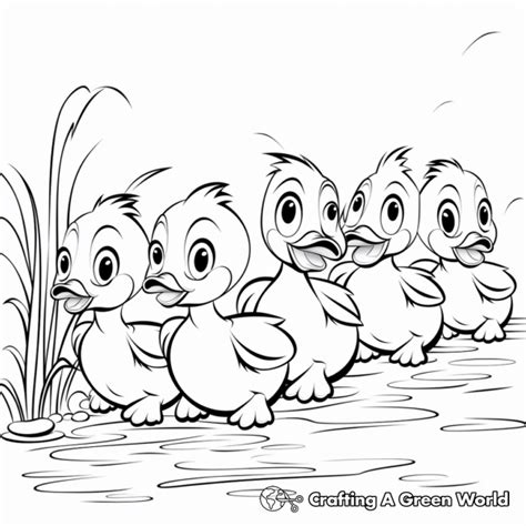 5 Little Ducks Coloring Pages Free And Printable