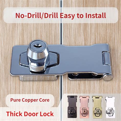 No Drilldrill Drawer Lock With Keys Lock Tag Lock Cabinet Lock Wooden Door Lock Vintage Buckle