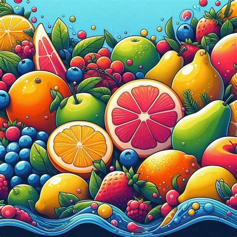 Juicy Fruits Abstract Smartphone Wallpaper Premium Ai Generated Image