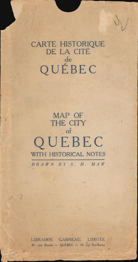 The City Of Quebec With Historical Notes Geographicus Rare Antique Maps
