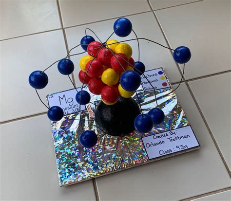 Magnesium Atom Model 3d