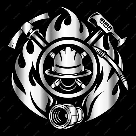 Firefighter Mascot Logo Cartoon Illustration Creative Vector Design For