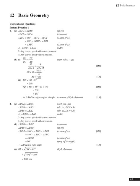 Solution Guide 12 Basic Geometry Pdf