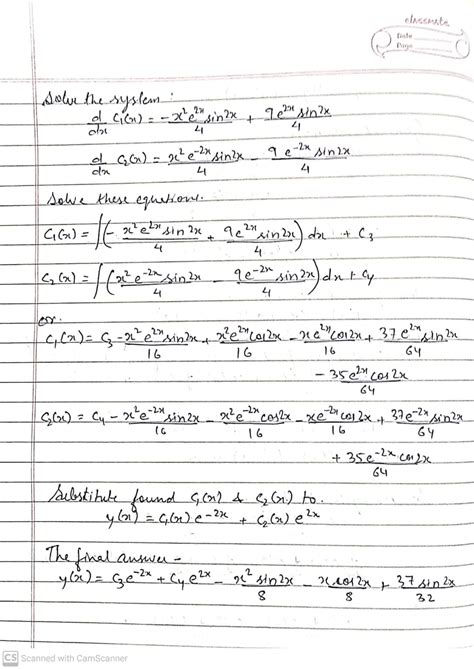 Solved Solve The Given Differential Equation By Undetermined Coefficients Course Hero