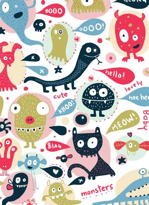 Cartoon Monsters Illustration By Elise Gravel