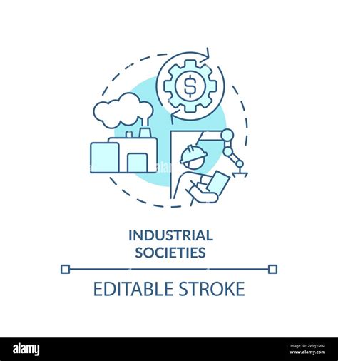 Industrial Societies Soft Blue Concept Icon Stock Vector Image And Art Alamy
