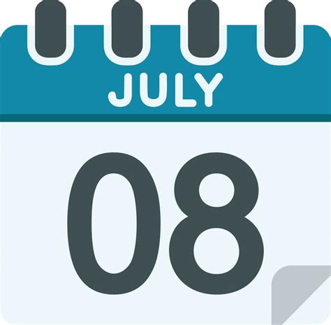 8 July Line Icon 27991248 Vector Art At Vecteezy