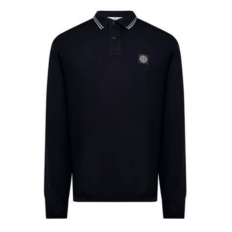 Stone Island Mens Logo Cotton Compass Patch Polo Shirt 18montrose