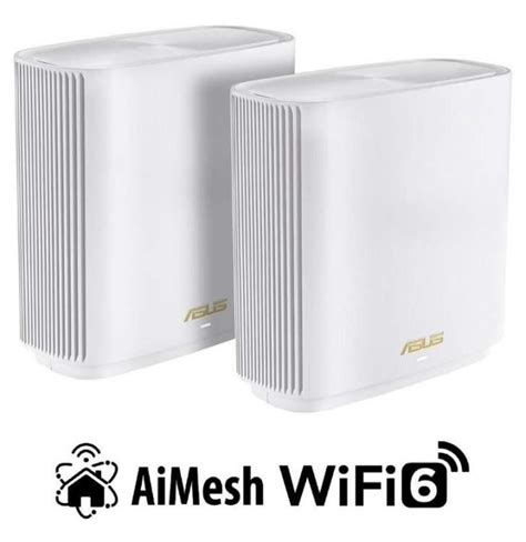 Asus Zenwifi Xt V Pack White Wireless Ax Wifi Tri Band Gigabit Mesh System