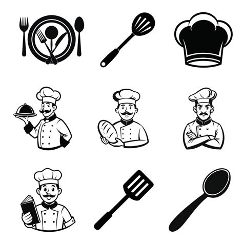 Collection Of Creative Chef Logos For Restaurants 54769241 Vector Art