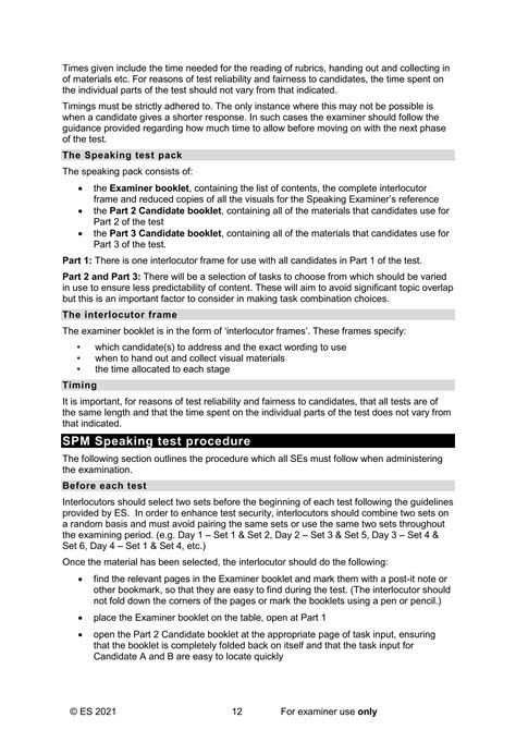 Spm Instructions For Speaking Examiners V3pdf
